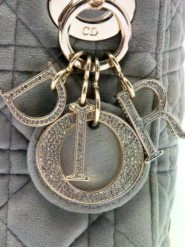 Dior Mini Velvet Cannage Lady Satchel