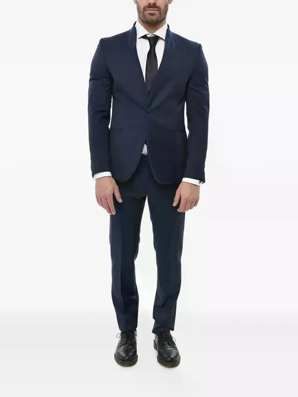 Corneliani Single-breasted Mandarin-collar Suit
