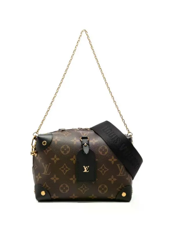 LOUIS VUITTON Monogram Petite Malle Souple Satchel - Brown