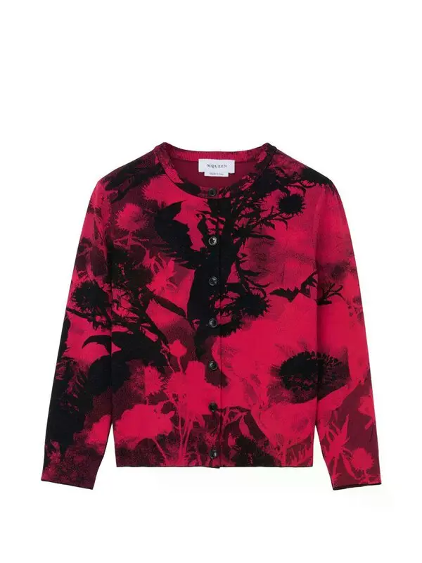 Alexander McQueen Floral Jacquard Cardigan