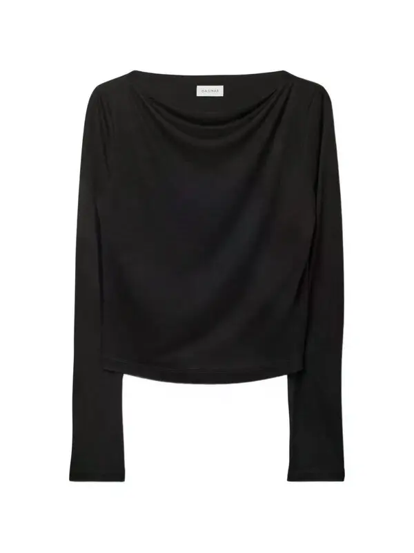 HOUSE OF DAGMAR Draped Long Sleeve T-shirt