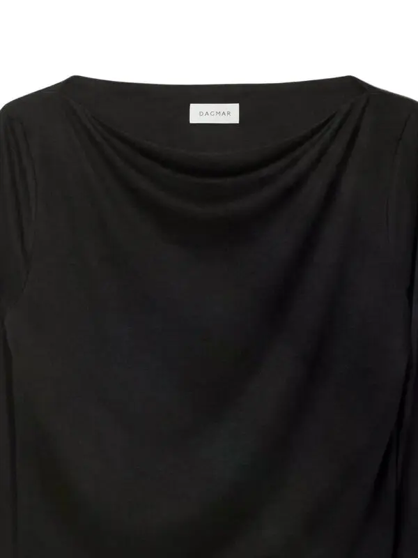 HOUSE OF DAGMAR Draped Long Sleeve T-shirt