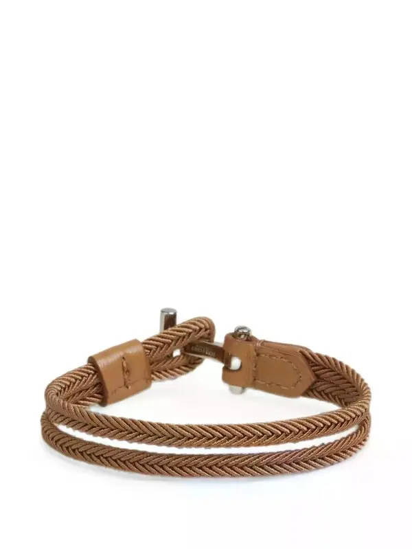 TOM FORD Braided Leather-trim Bracelet