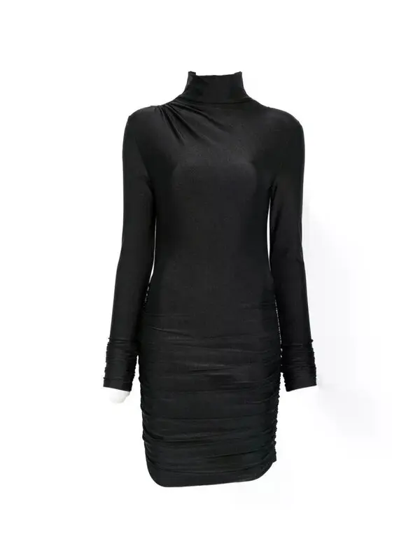 Andamane The Attico Oleandra Ruched High-neck Mini Dress