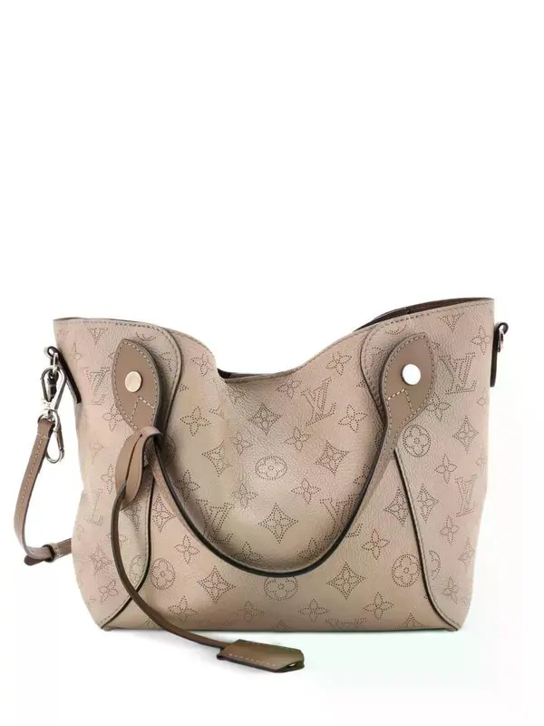 LOUIS VUITTON Hina Handbag Mahina Leather Pm Shoulder Bag - Grey