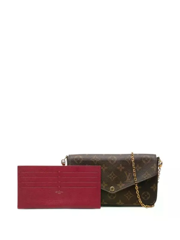 LOUIS VUITTON Monogram Pochette Felicie Crossbody Bag - Brown