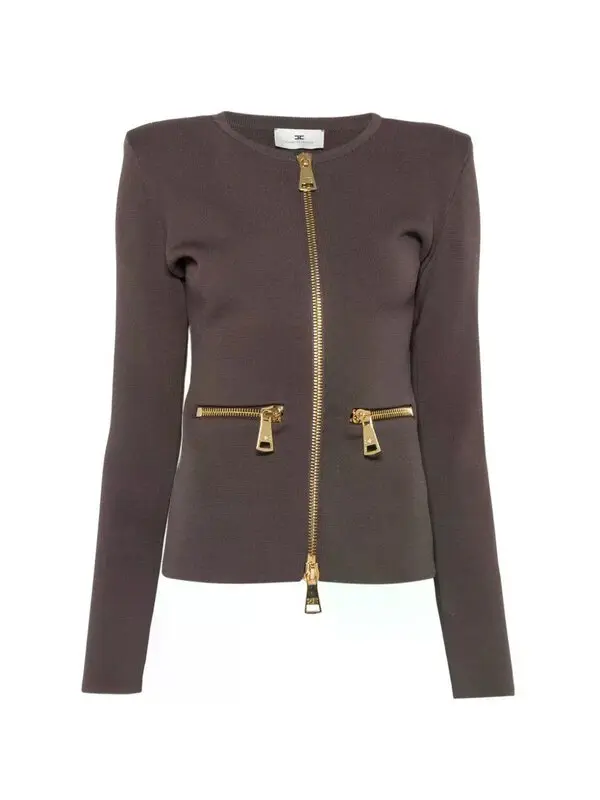 Elisabetta Franchi Milano Stitch Cardigan - Brown