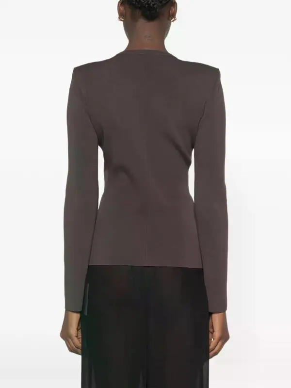 Elisabetta Franchi Milano Stitch Cardigan - Brown
