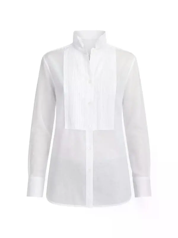 Eleventy Pleated-bib Wing-collar Shirt