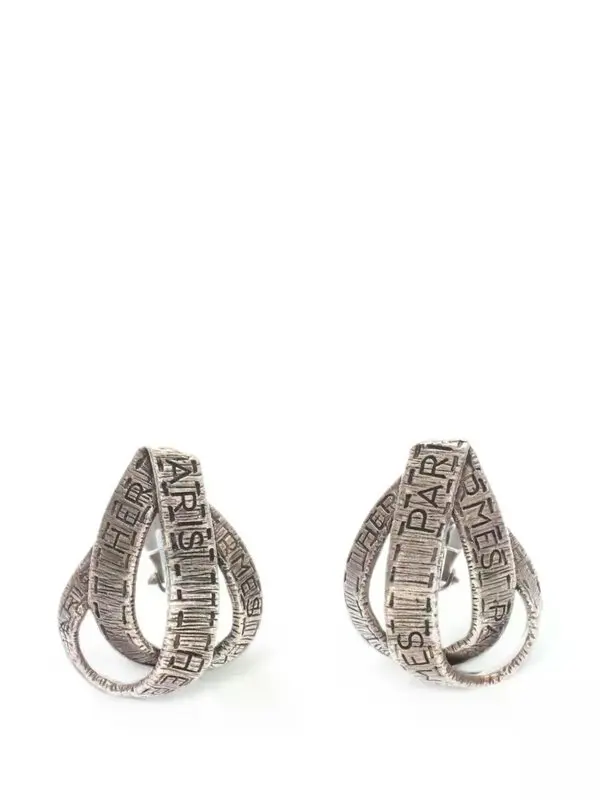 Hermès 2000s Logo-engraved Clip-on Earrings