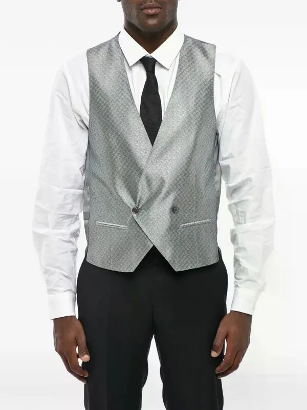 Corneliani Jacquard Double-breasted Waistcoat