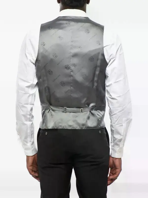 Corneliani Jacquard Double-breasted Waistcoat