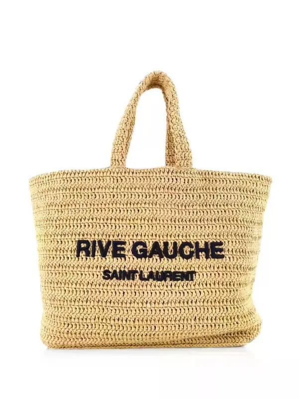Saint Laurent Rive Gauche Supple Raffia Tote Bag
