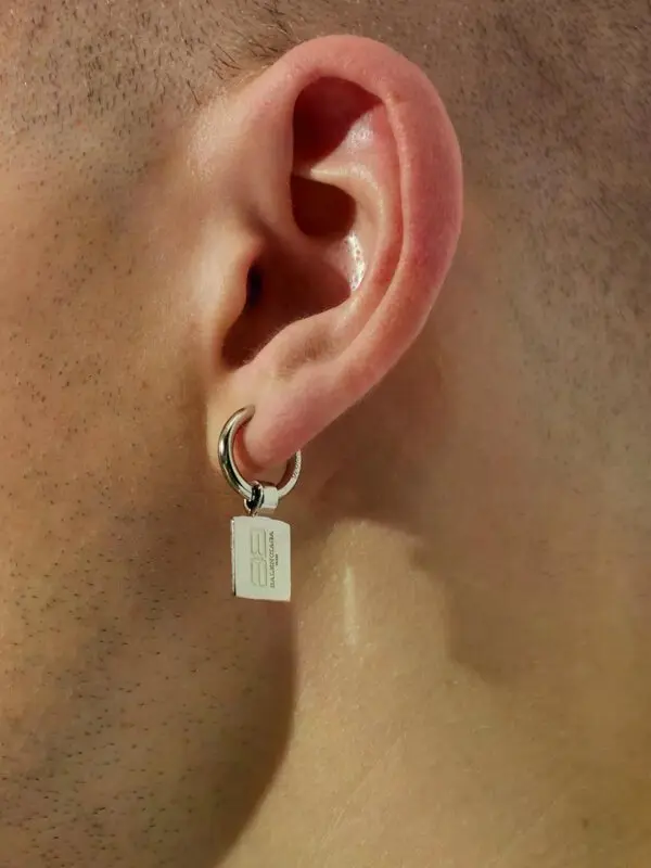 Balenciaga Malibu Pearl Hoop Earrings