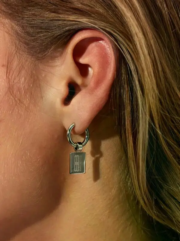 Balenciaga Malibu Pearl Hoop Earrings