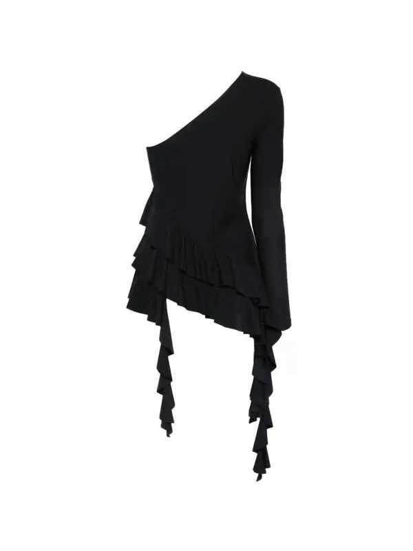 Moschino One-shoulder Ruffled Top