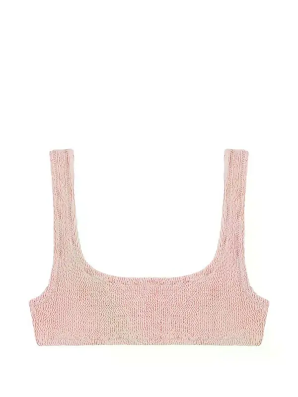 REINA OLGA Ginny Crinkled Bikini Top - Pink