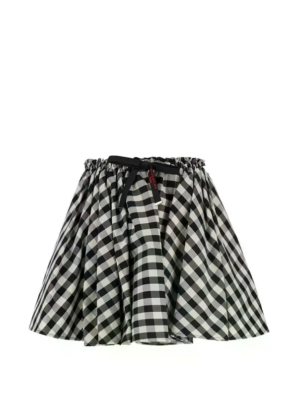 Givenchy Mini Pleated Skirt In Checked Cotton