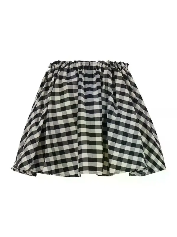 Givenchy Mini Pleated Skirt In Checked Cotton