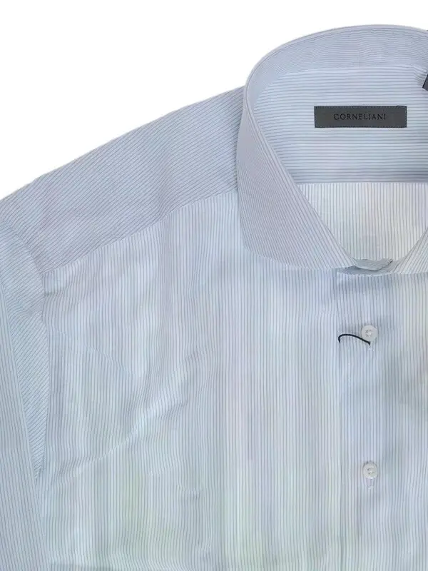 Corneliani Striped French-collar Shirt