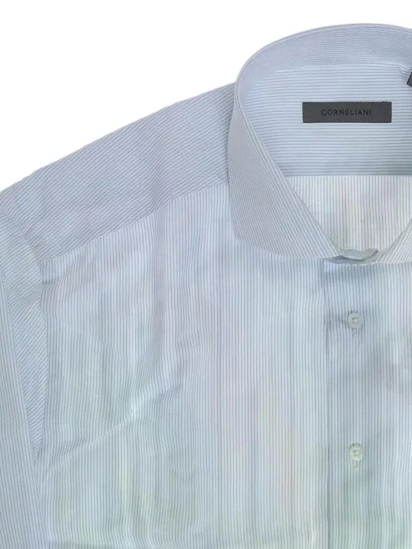 Corneliani Striped French-collar Shirt