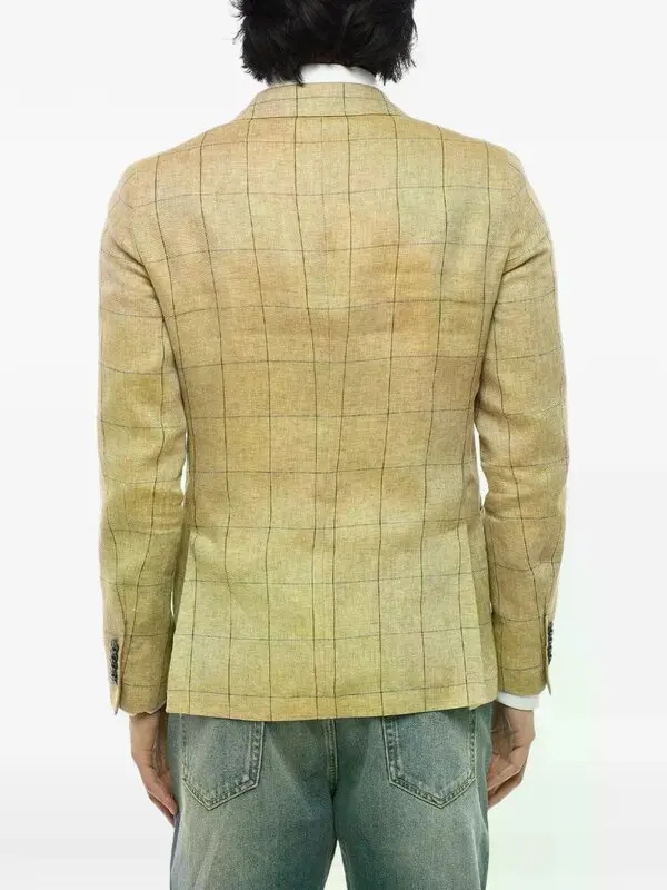 Corneliani Windowpane-pattern Linen Blazer