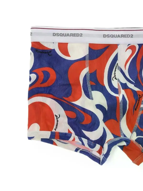 Dsquared2 Ribbed-knit Patterned Boxers