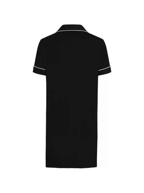 Karl Lagerfeld Signature Pajama Shirt Dress - Black