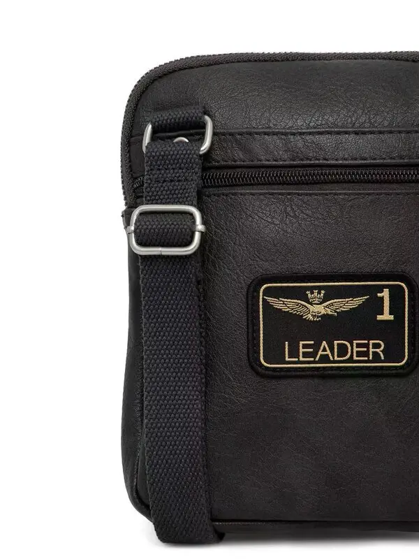 AERONAUTICA MILITARE Grained Textured Belt Bag With Embroidered Patch