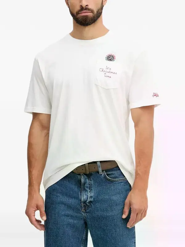 MC2 SAINT BARTH Embroidered-pocket T-shirt