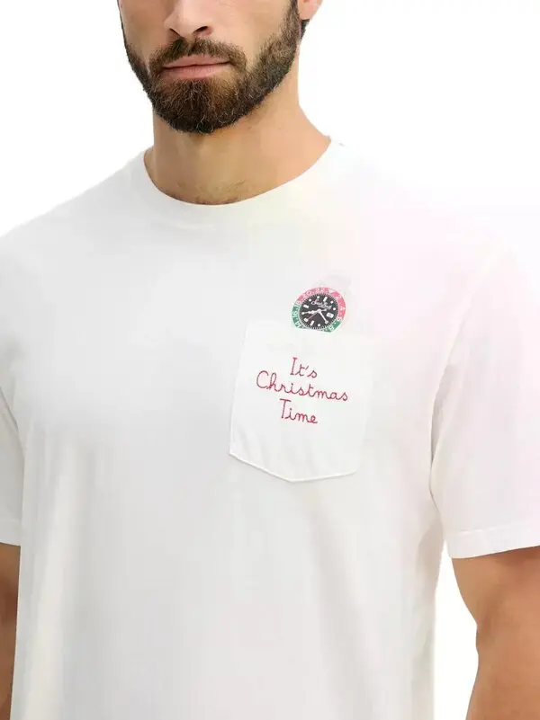 MC2 SAINT BARTH Embroidered-pocket T-shirt