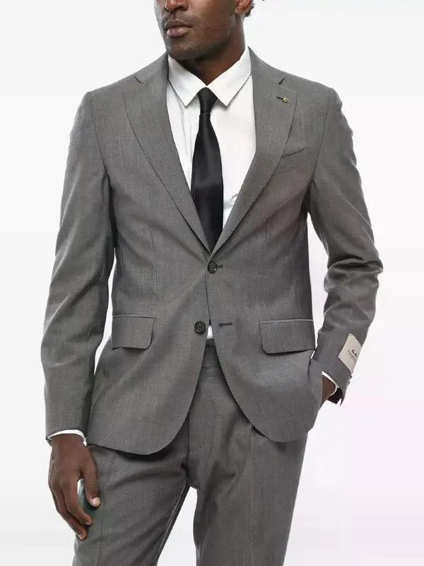Corneliani Single-breasted Wool Suit - Grey