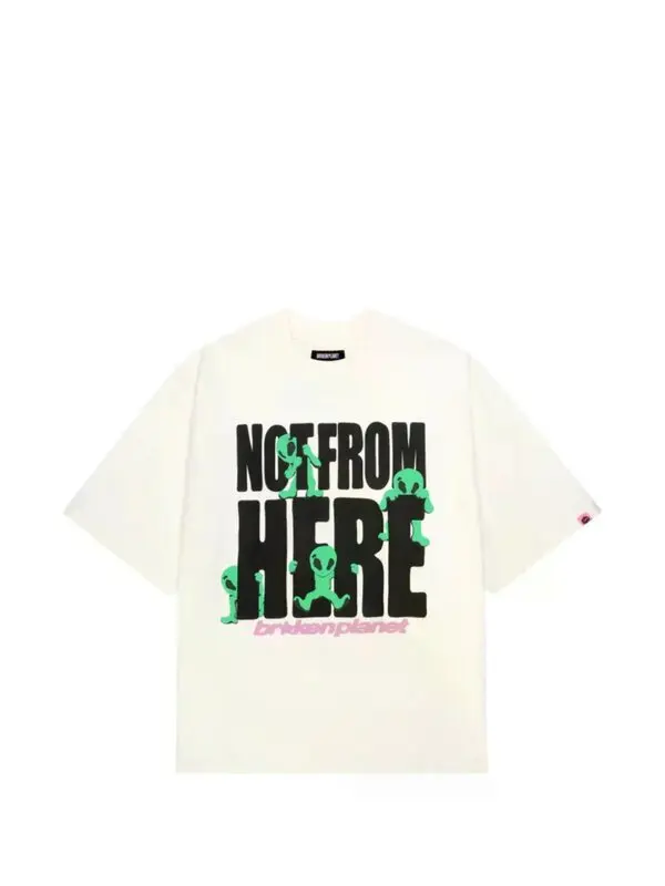 BROKEN PLANET Not From Here Graphic-print Oversized T-shirt
