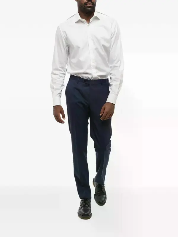 Corneliani Pressed-crease Virgin-wool Trousers