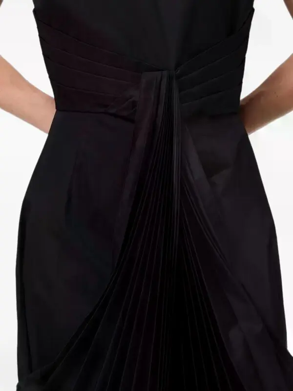 CRIDA MILANO Sleeveless Midi Dress With Pleated Waist
