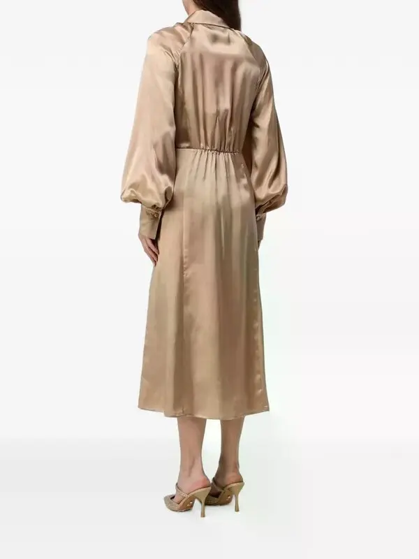 CRIDA MILANO Windsor Satin-finish Midi Dress