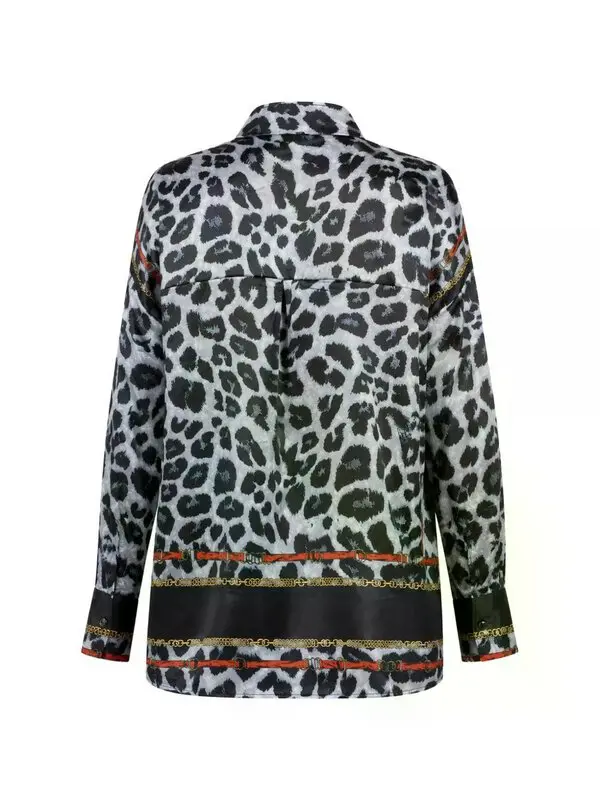 LARA Leopard-print Chain-link Shirt