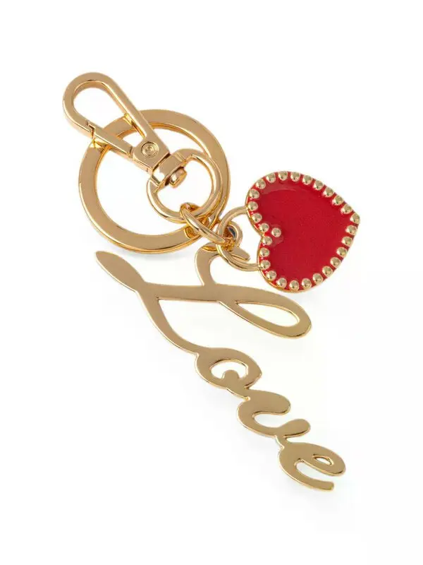 Moschino Tone Heart Charm Keyring