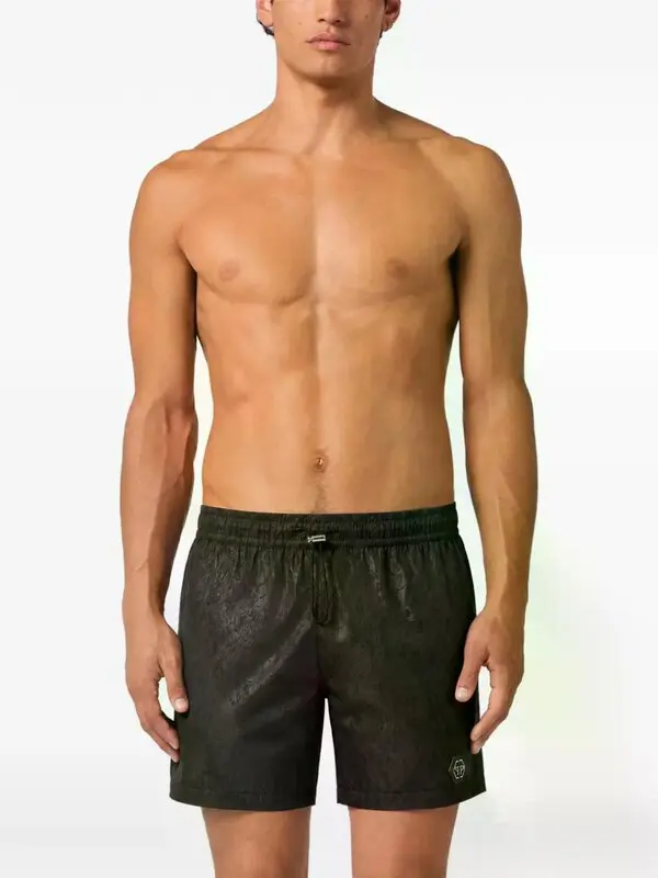 Philipp Plein Gothic Pattern Swim Shorts