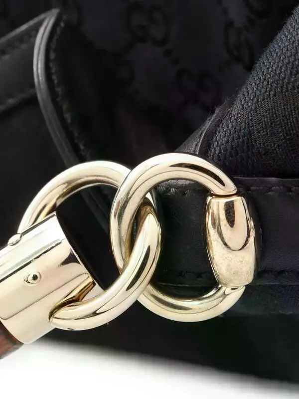 Gucci Bamboo Gg Canvas Tote Bag
