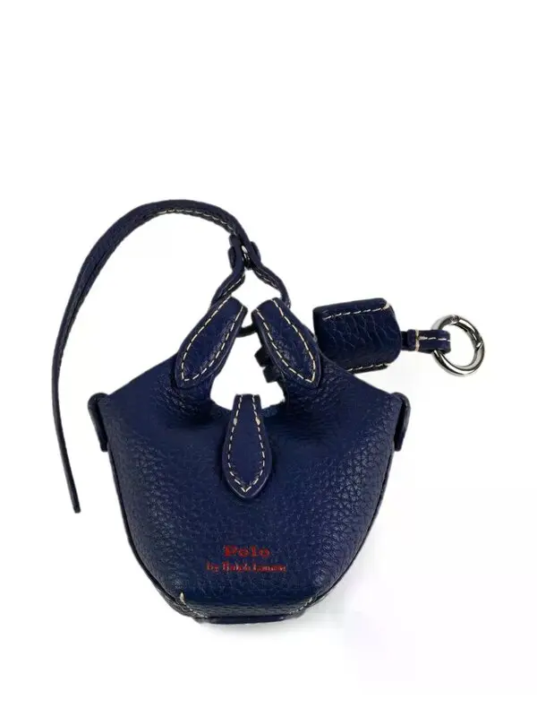 Polo Ralph Lauren Logo-embroidered Pebbled Leather Keyring