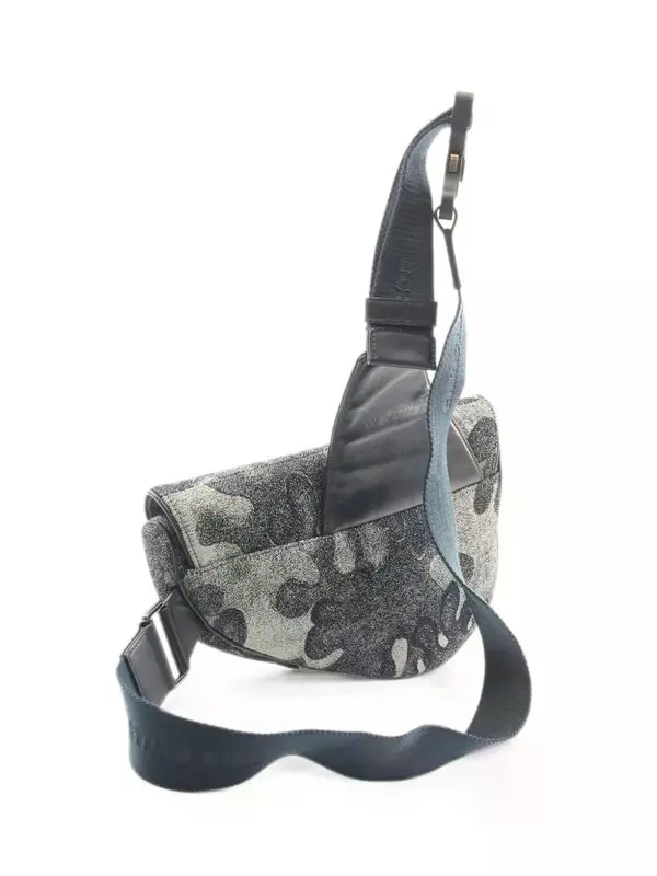 Dior 2000s X Peter Doig Saddle Sling Bag - Blue