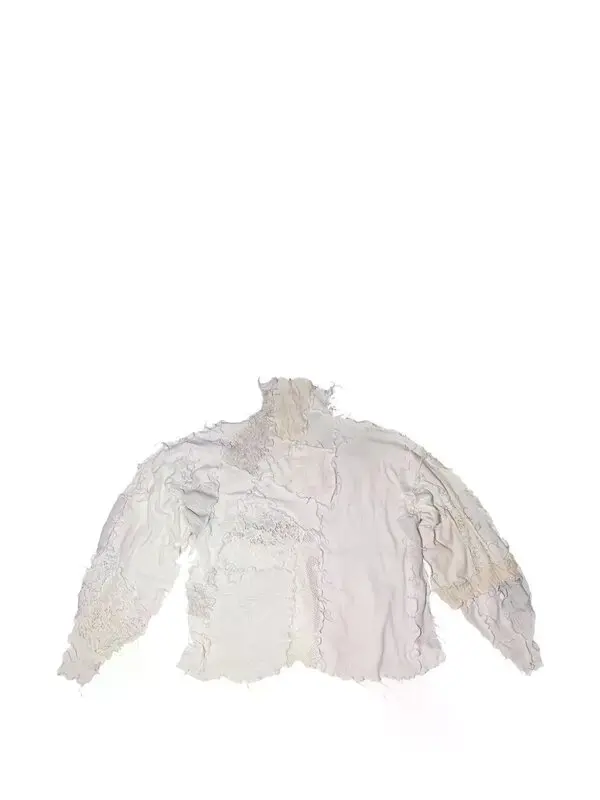 BORBALA Patchwork High Neck Oversized Sweater