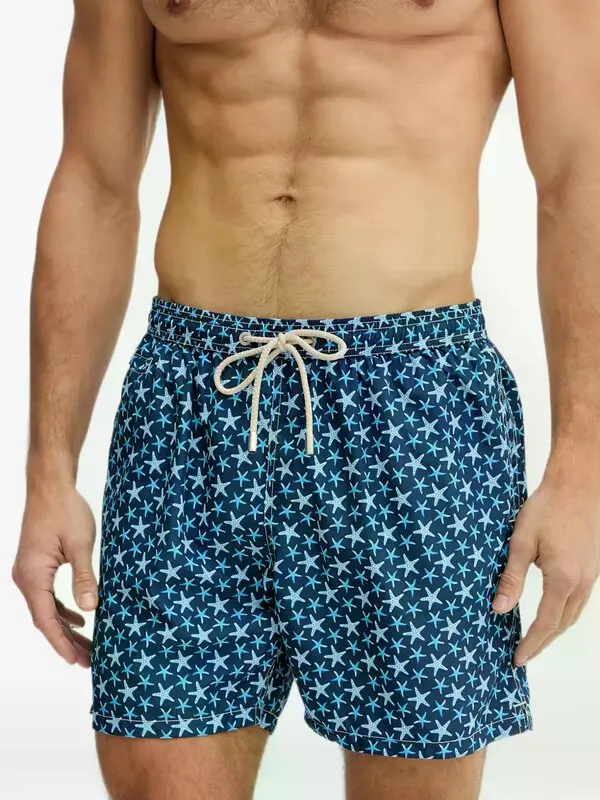 MC2 SAINT BARTH Starfish Print Swim Shorts - Blue