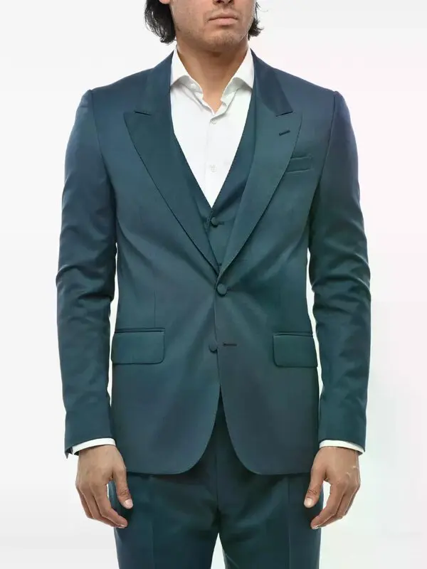 Corneliani Peak-lapel Virgin-wool Three-piece Suit