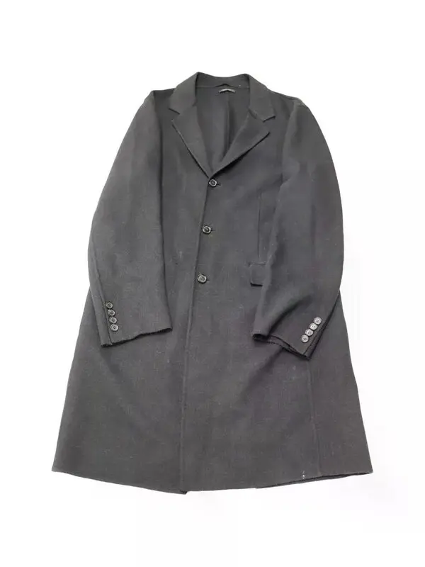 Prada Single-breasted Wool Overcoat - Grey