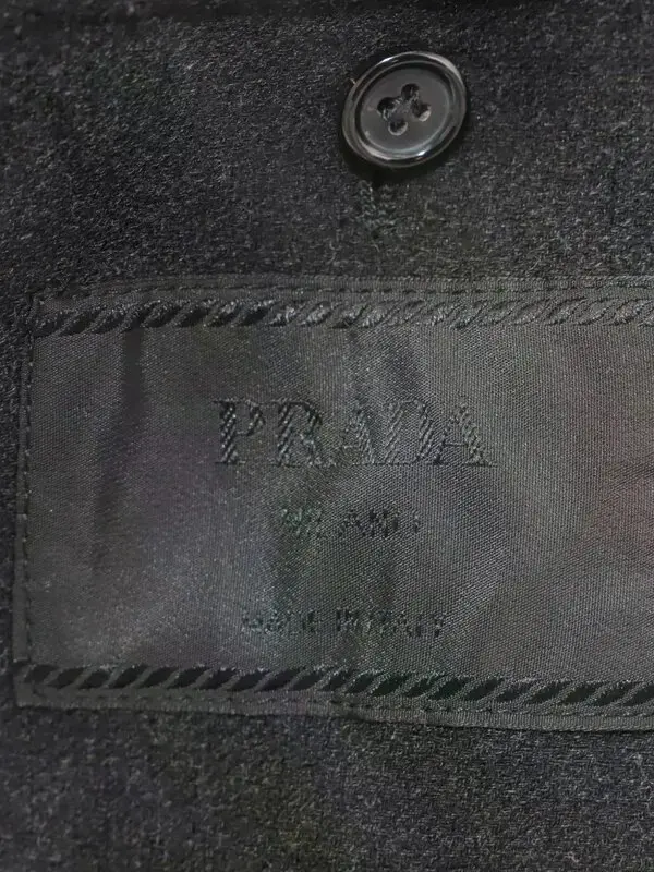Prada Single-breasted Wool Overcoat