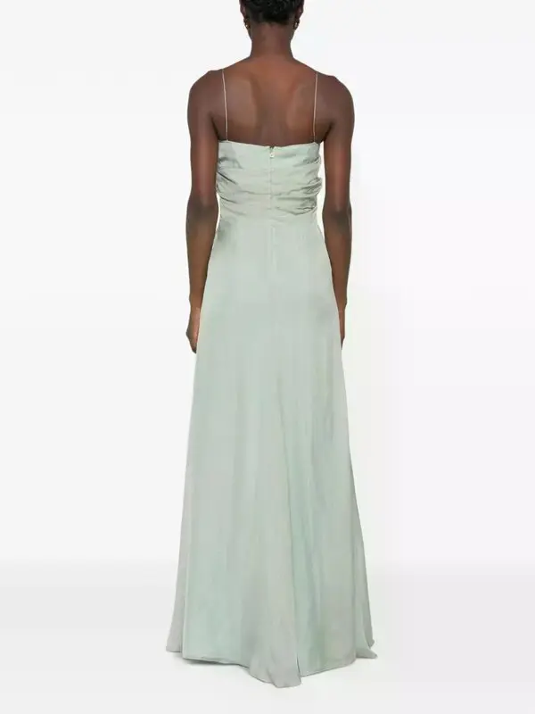 Raquel Diniz Ruched Maxi Dress - Green
