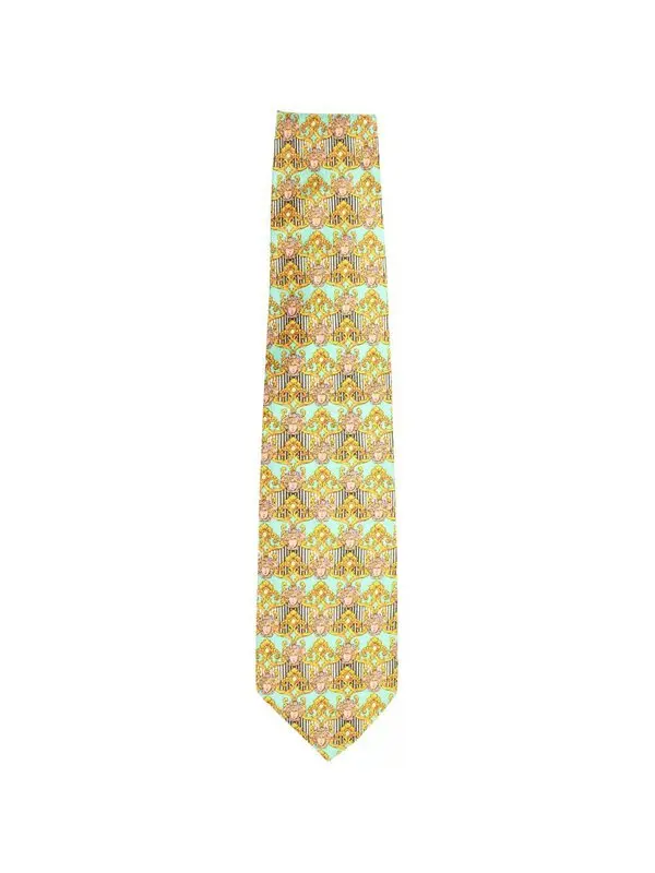 Versace Medusa Print Silk Neck Tie