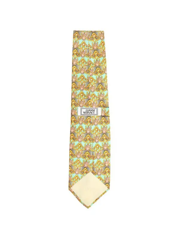 Versace Medusa Print Silk Neck Tie